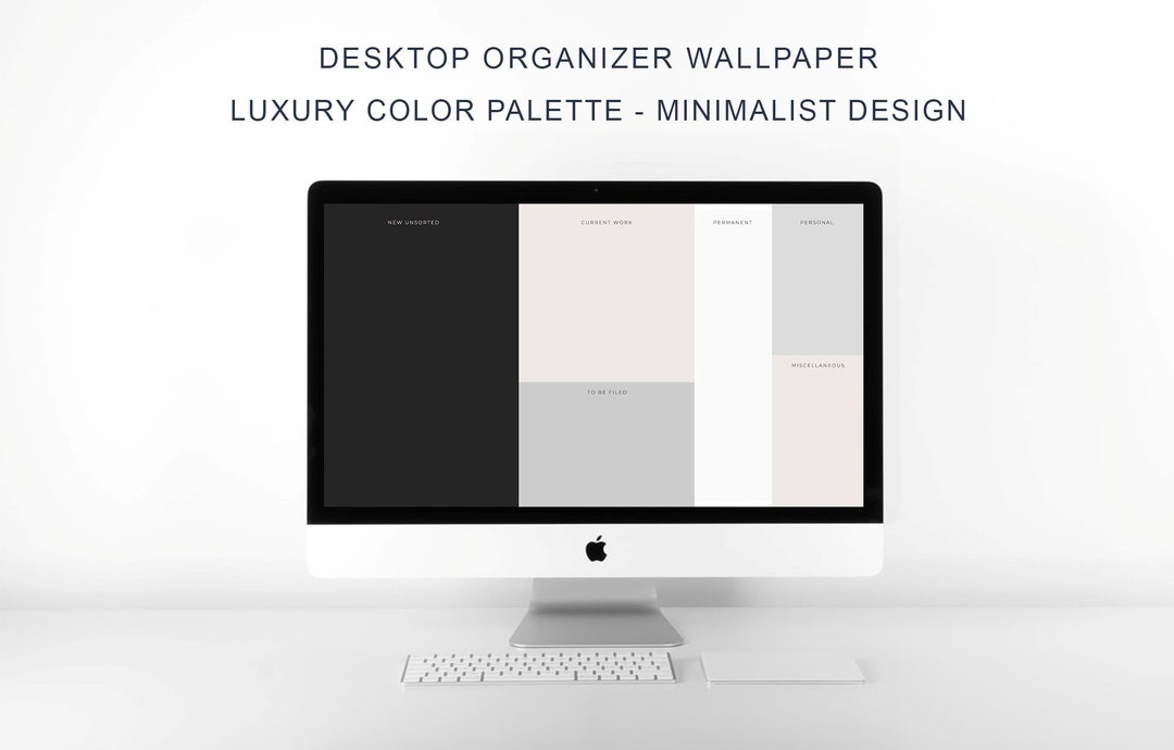 Desktop Organizer Wallpaper, Modern Minimalist Design, Luxury Colors ...