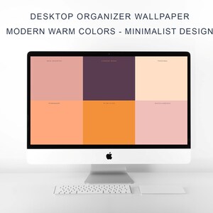 Modern Colors Desktop Wallpaper Organizer All Colors Set 6 | Etsy