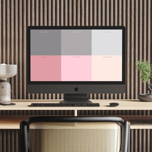 Modern Colors Desktop Wallpaper Organizer, Minimalist Soft Colors ...