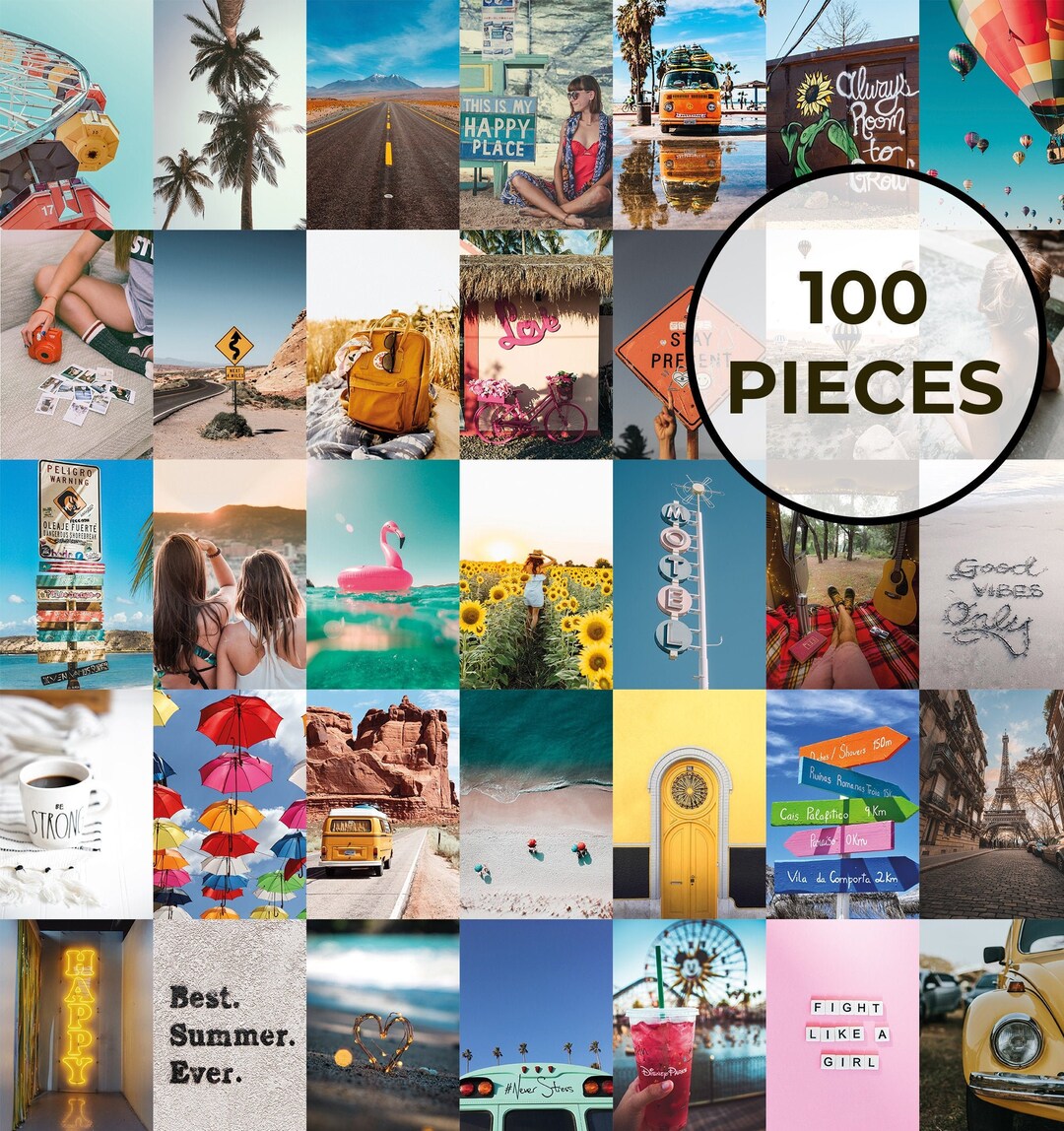 VSCO Aesthetic Printable Wall Collage Kit 100 Pieces Digital Download ...