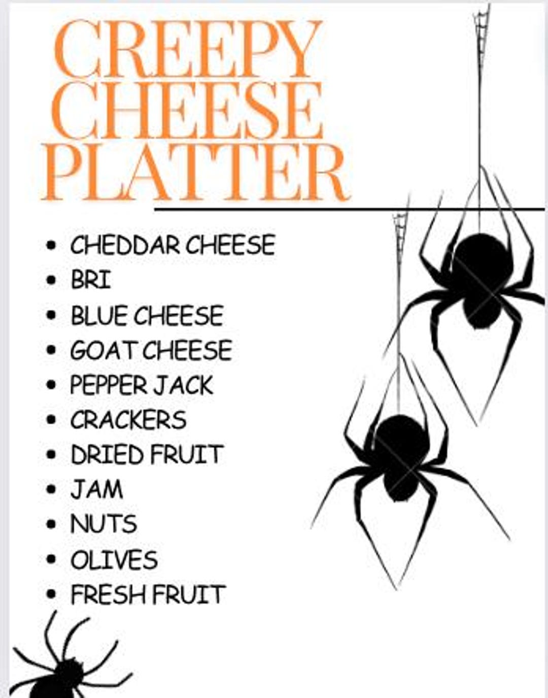 Creepy Cheese Platter Digital Sign - Etsy