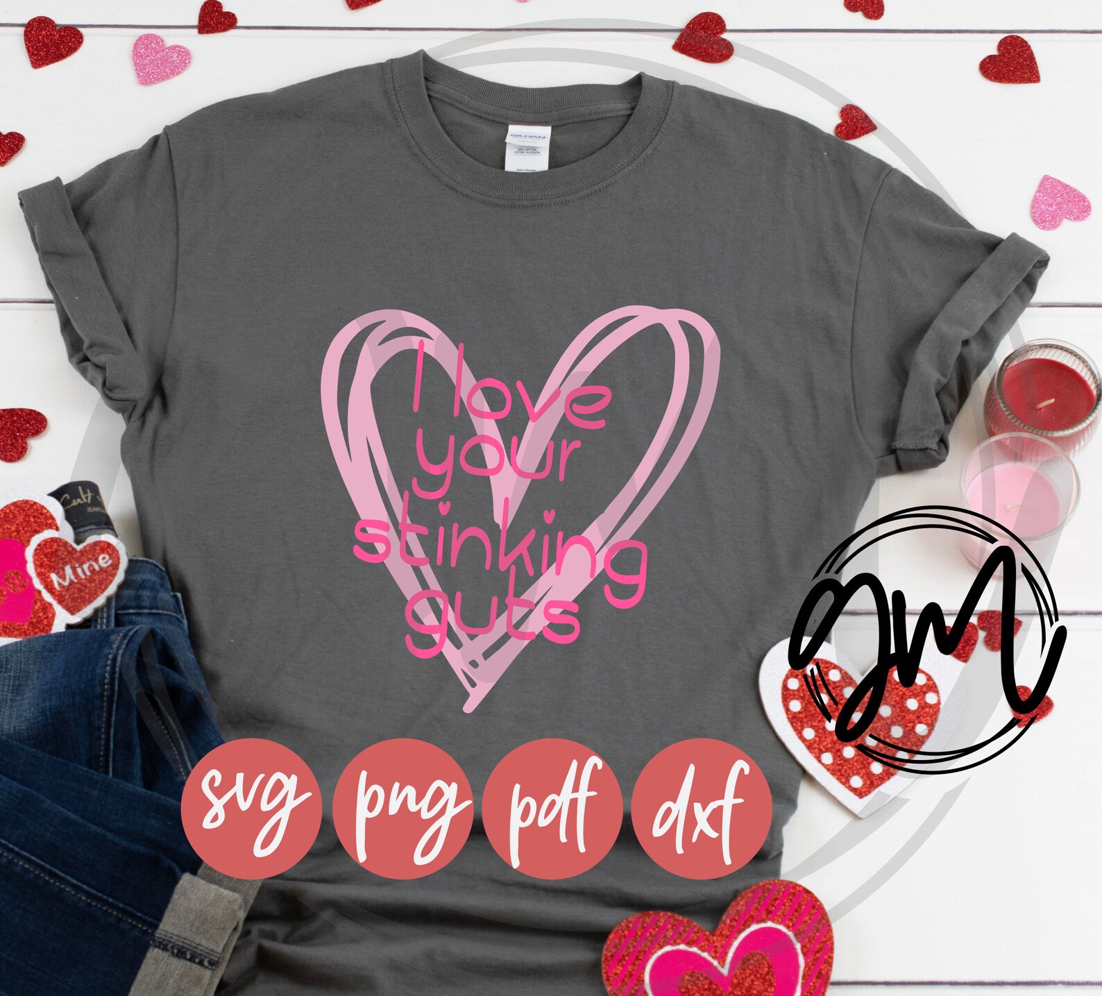 I Love Your Stinking Guts SVG PNG Pdf Dxf Valentines Day - Etsy