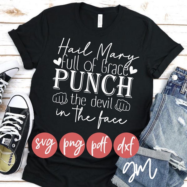 Mary Punching the Devil Art Work - Etsy