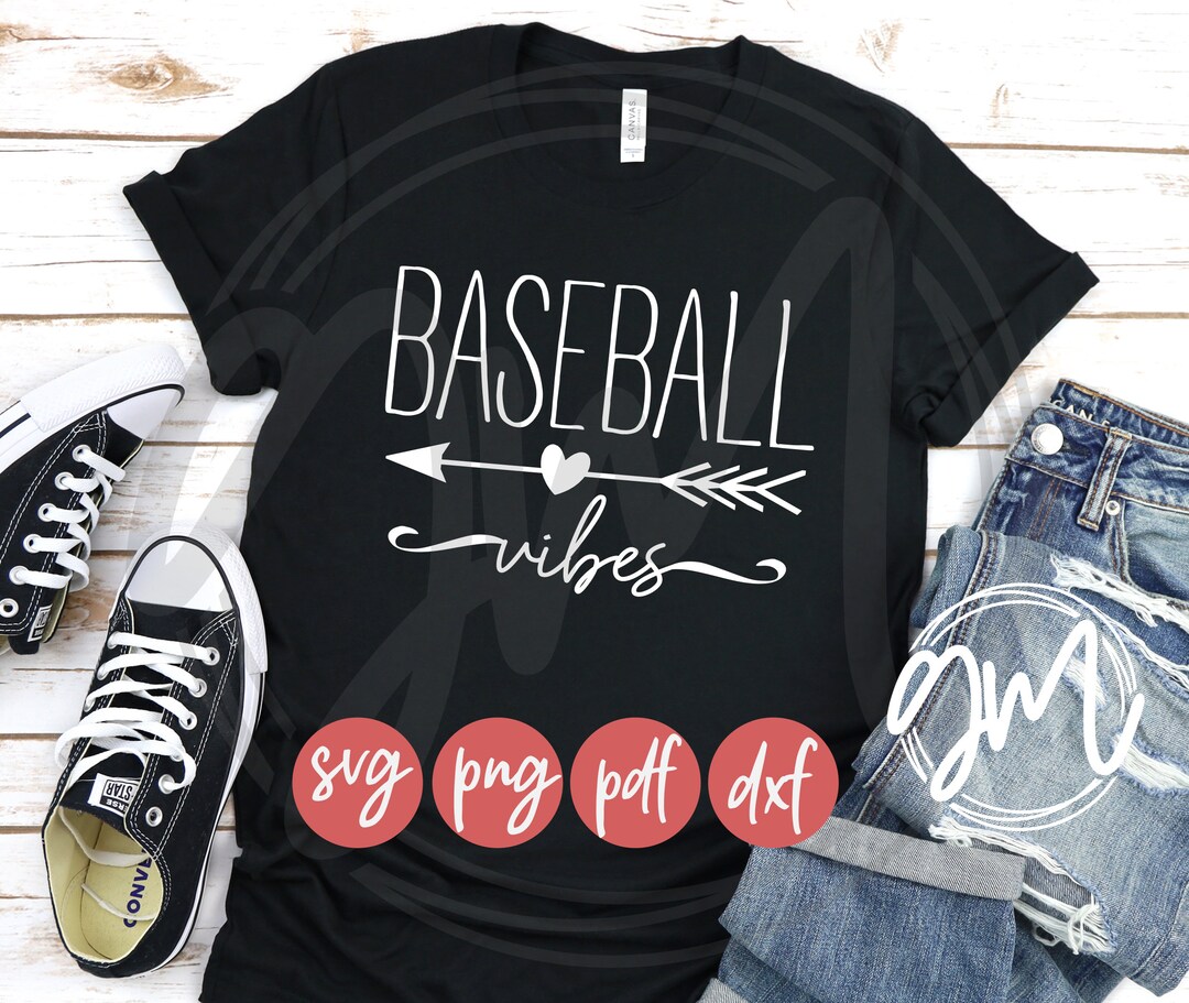 Baseball Vibes SVG PNG Pdf Dxf Baseball Shirt Design Digital - Etsy