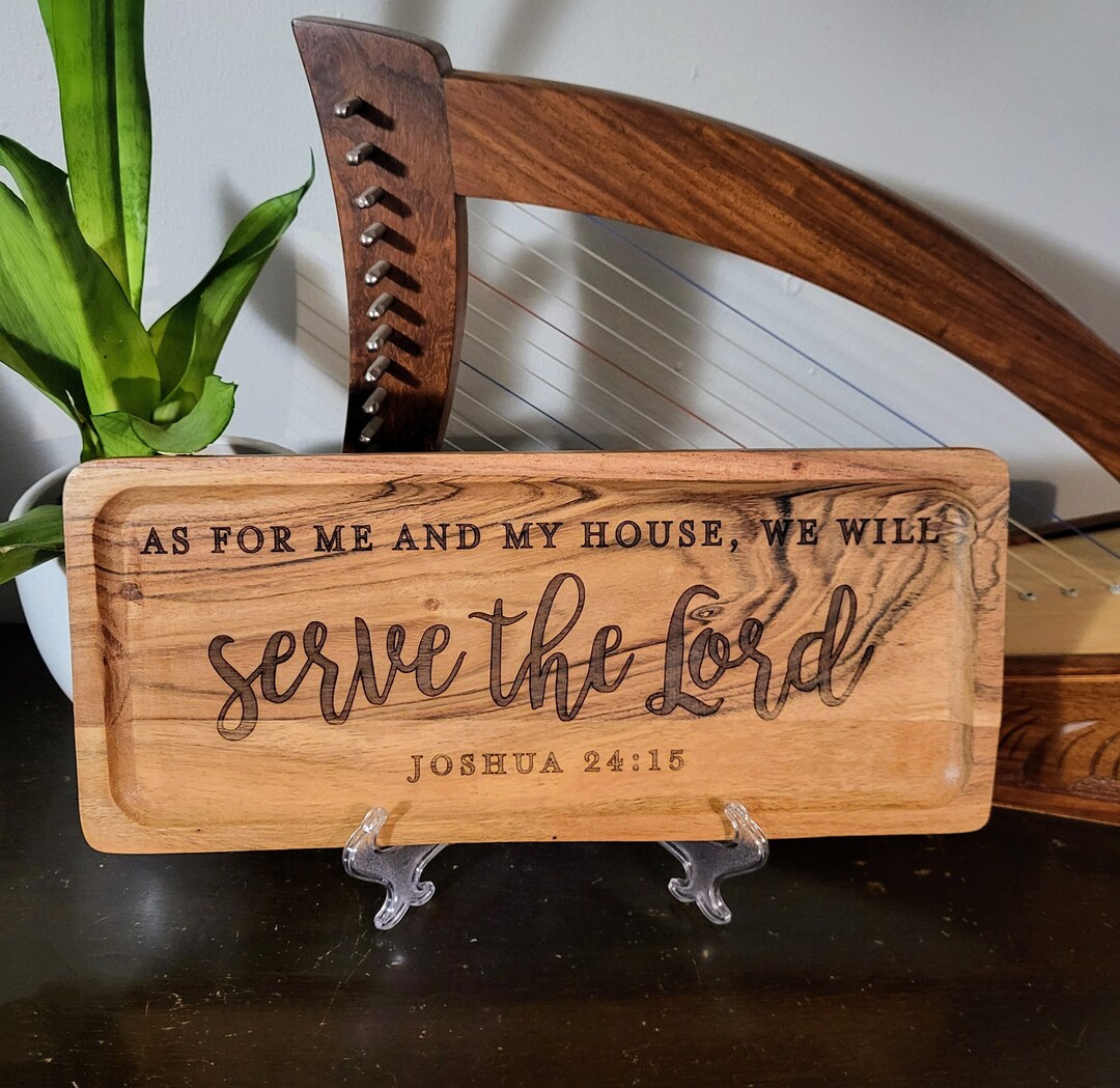 Scripture Engraved Serving Platter Joshua 24:15 - Etsy