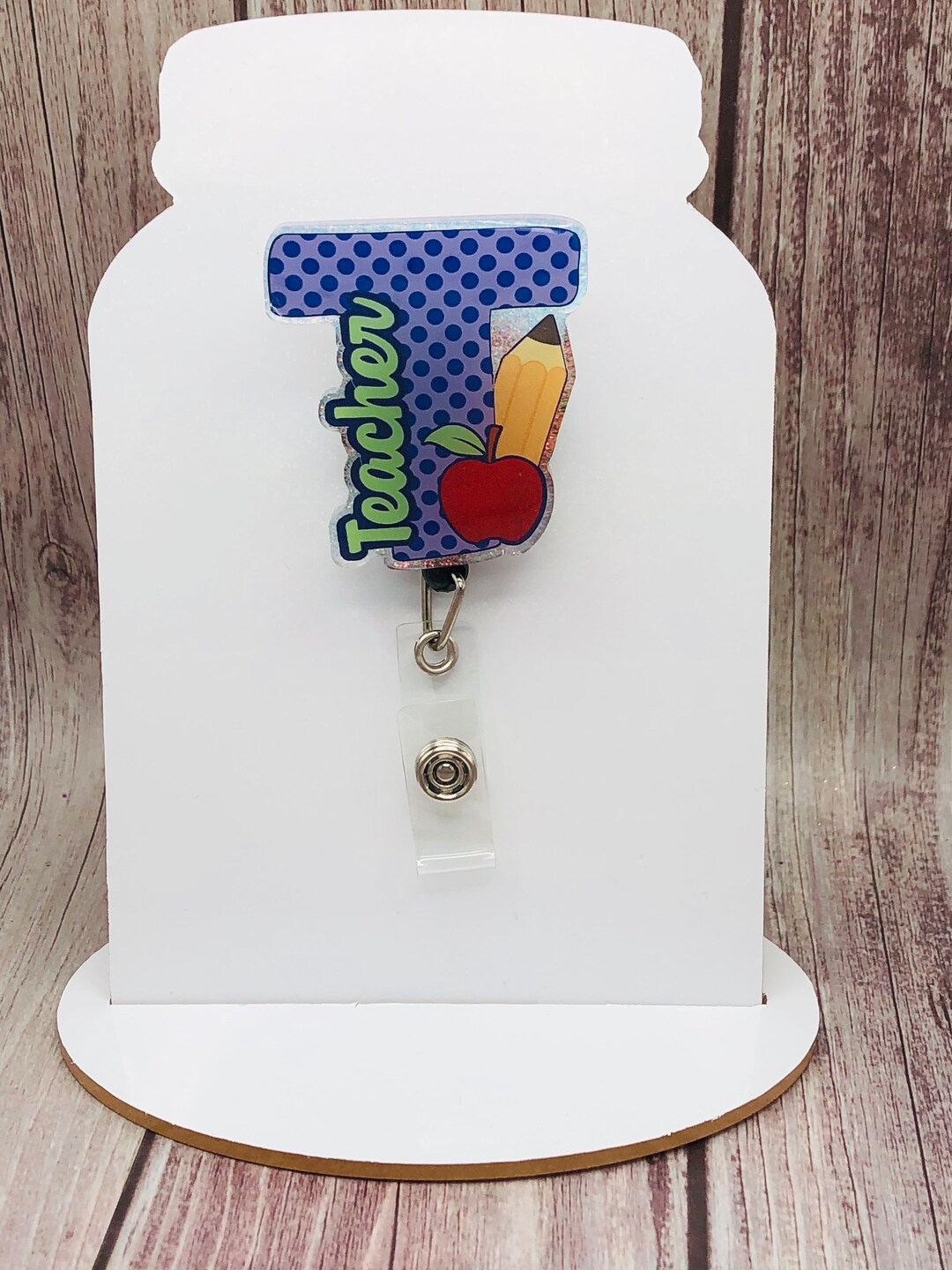Teacher T Badge Reel - Etsy
