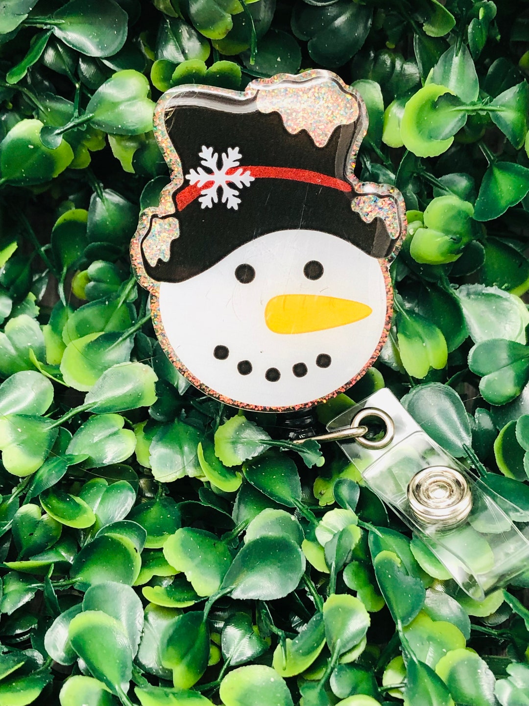 Snowman Face Badge Reel - Etsy