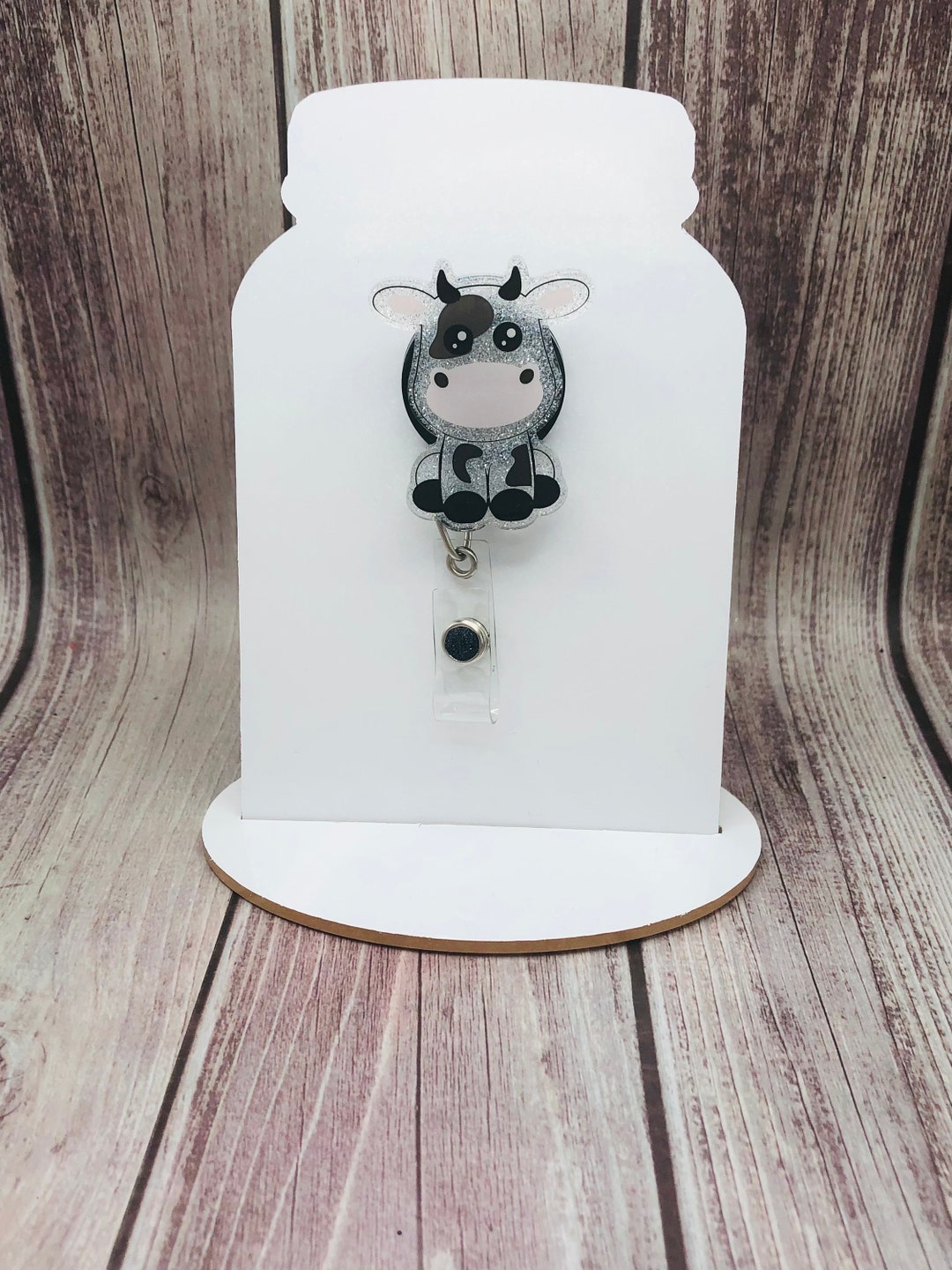 Cow Badge Reel - Etsy