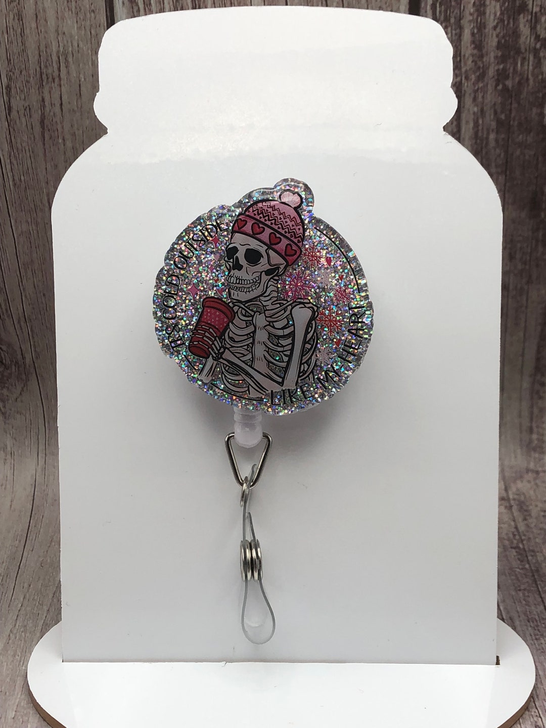 Cold Outside Like My Heart Badge Reel - Etsy
