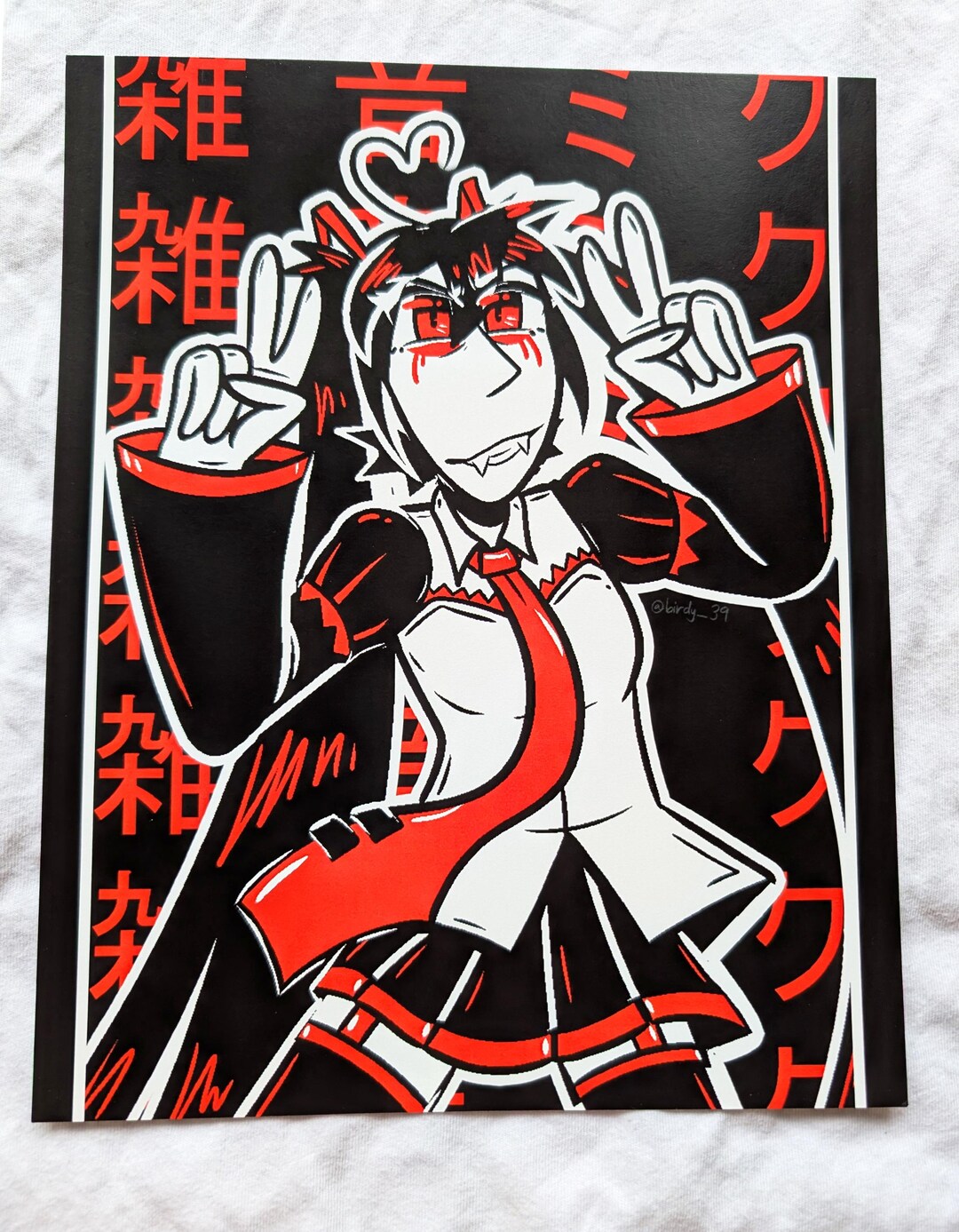 Zatsune Miku | 8" X 10" Art Print | Evil Hatsune Miku, Vocaloid - Etsy