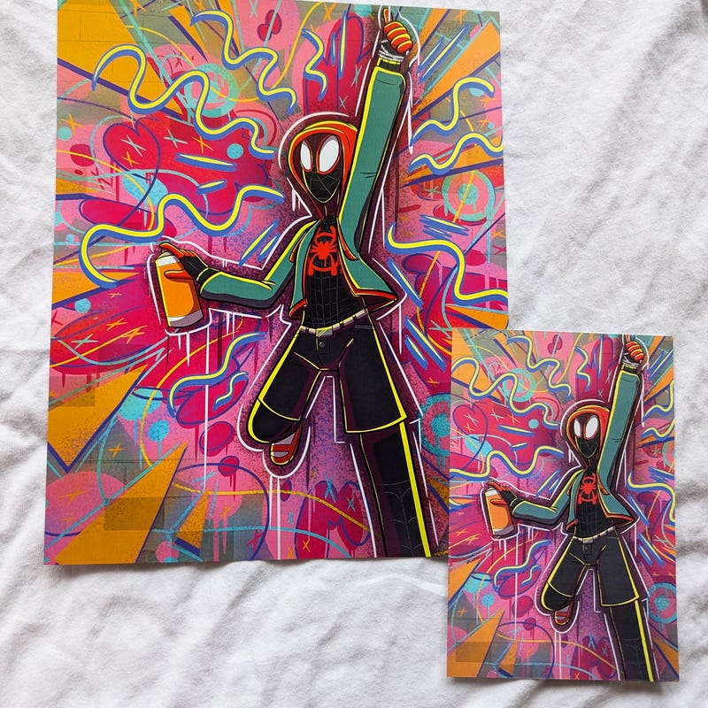 Miles Morales Graffiti - Etsy