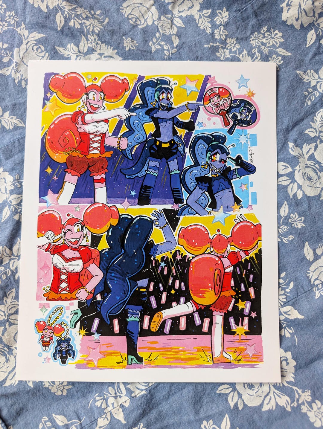 Galaxy Gyaru Print | 8" X 10" Art Print | Original Artwork, Alien Idol ...