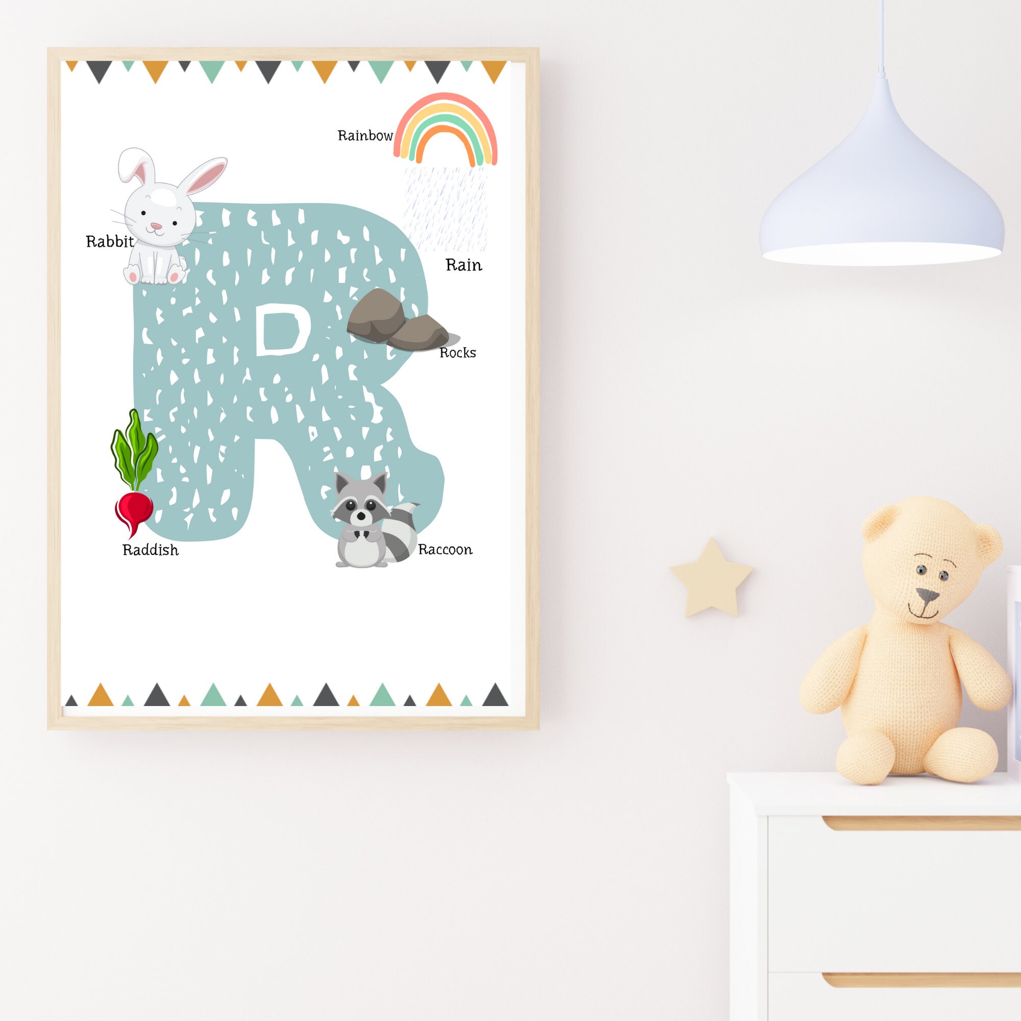 Letter R Print- Letter R for Boys- Blue Letter R- Initial Letter R ...