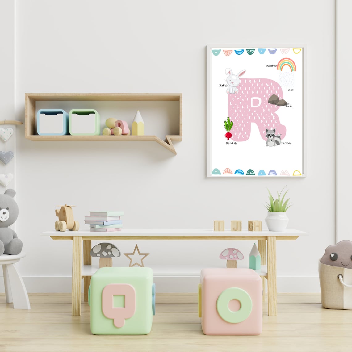 Letter R Print Letter R for Girls Pink Letter R Initial Letter R Kids ...