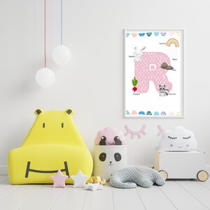 Letter R Print- Letter R for Girls- Pink Letter R- Initial Letter R ...