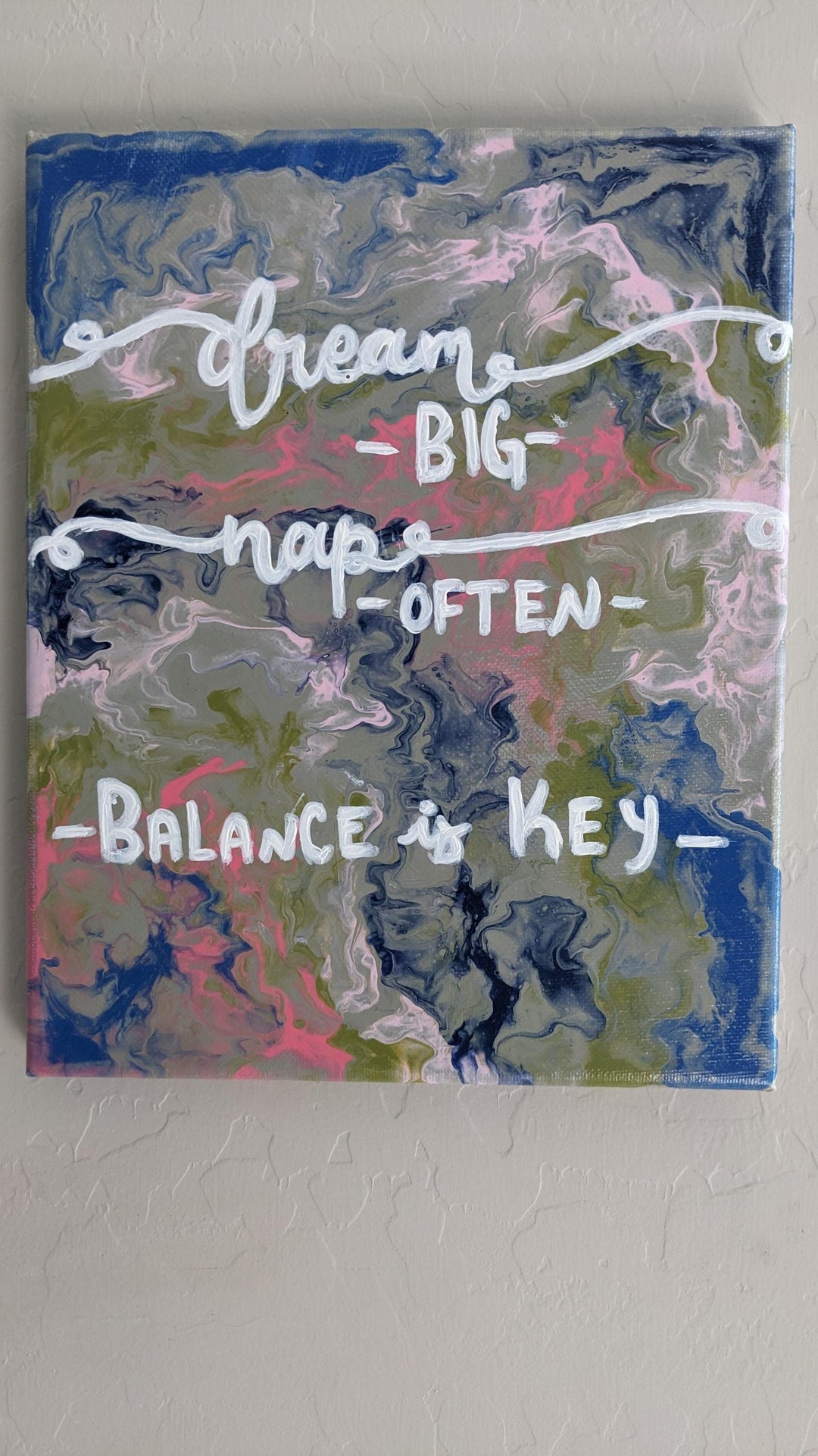 Fluid Wall Art, Dorm Room Decor, Inspirational Humorous Art, Genz Wall ...