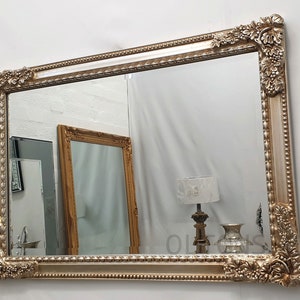 Antique Champagne Silver Ornate Vintage French Wall Mirror 90x60cm ...