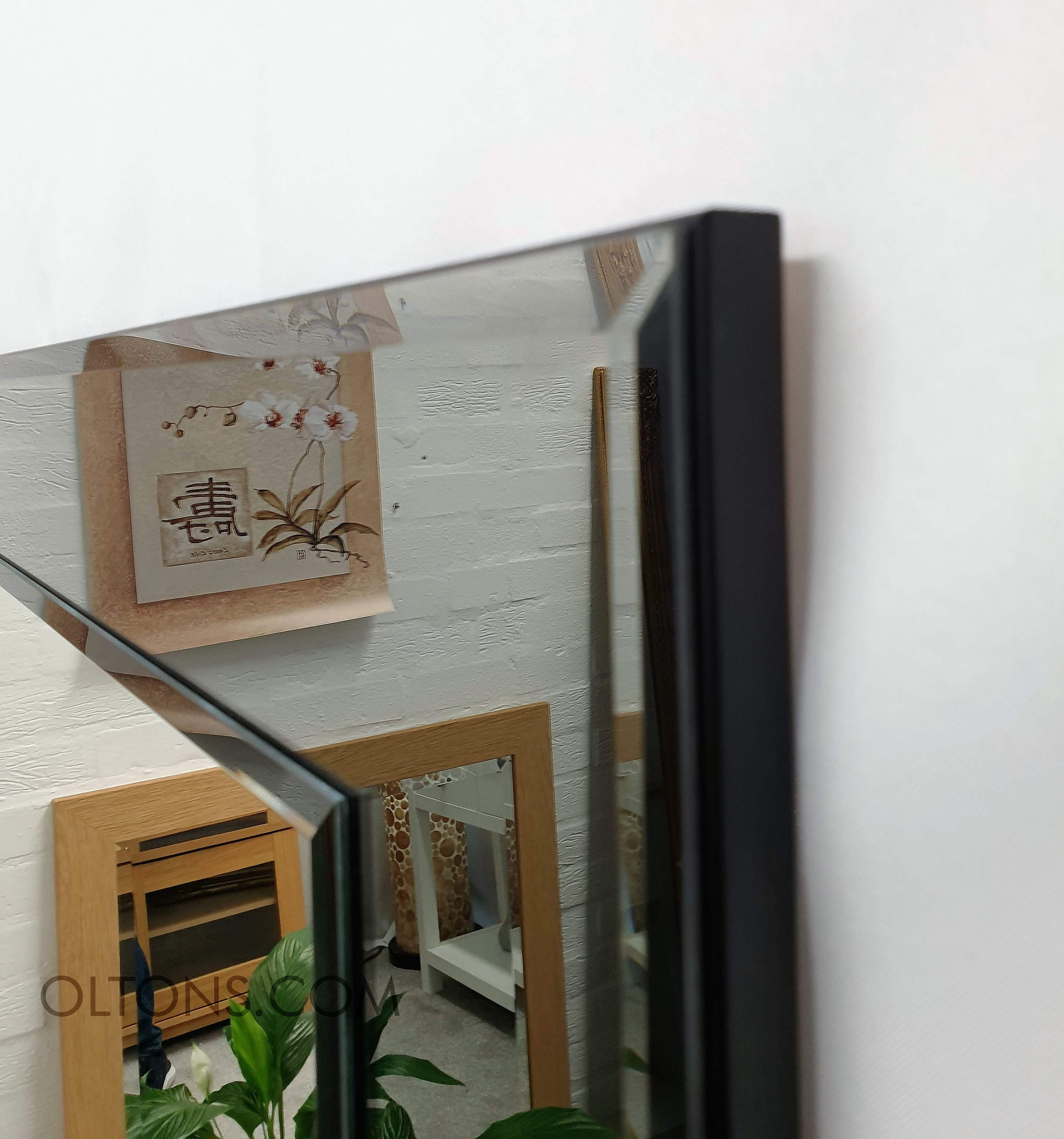 Marietta Modern Wall Mirror Grey / Smoked Glass Frame Silver | Etsy