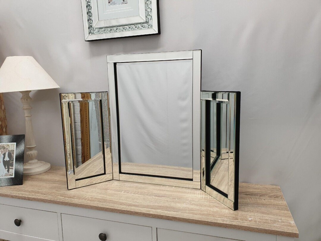Venetian Dressing Table Mirror Triple Tri Fold Art Deco Design Table ...