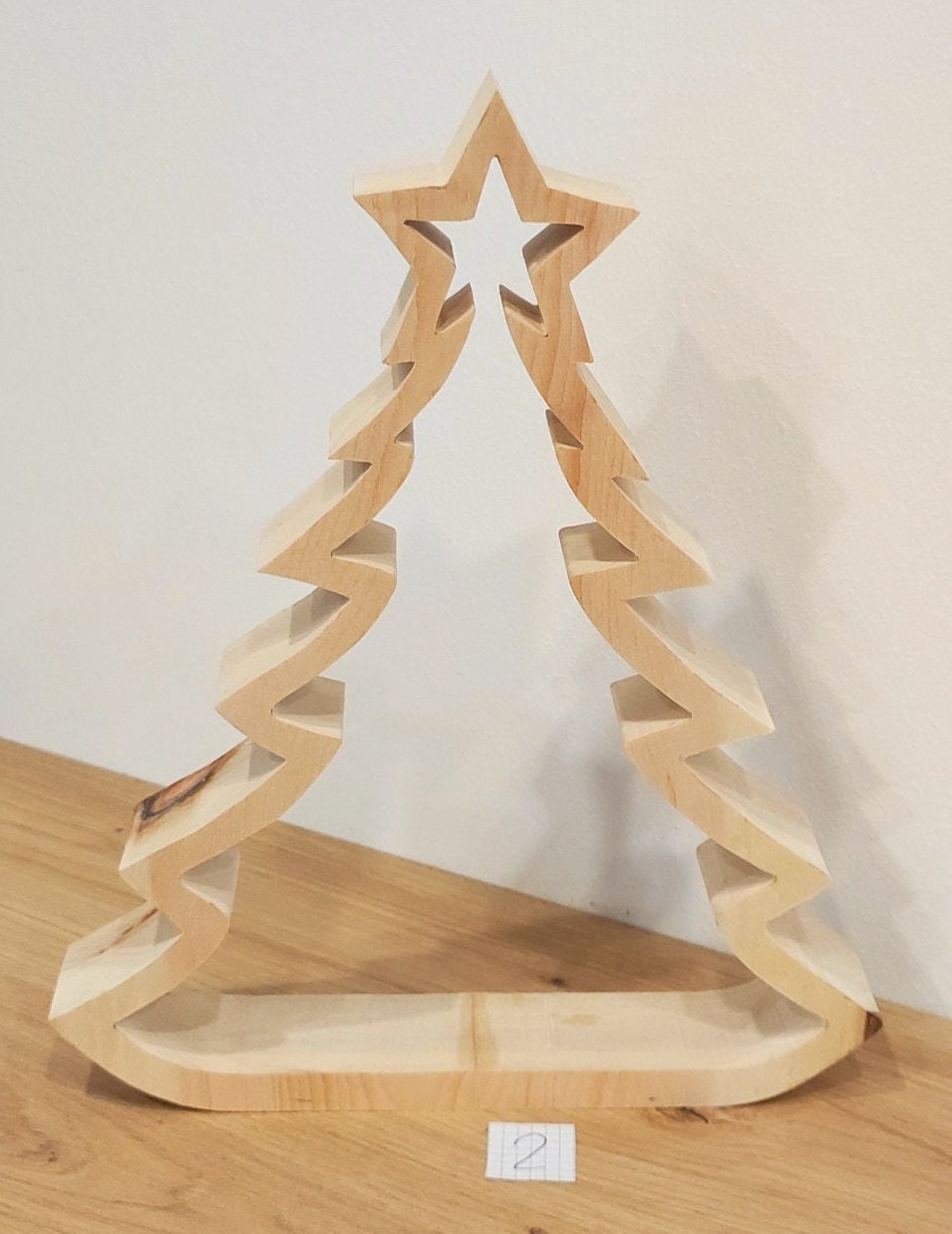 Christmas Tree Made of Solid Pine Wood. Optional Interior LED Lighting ...