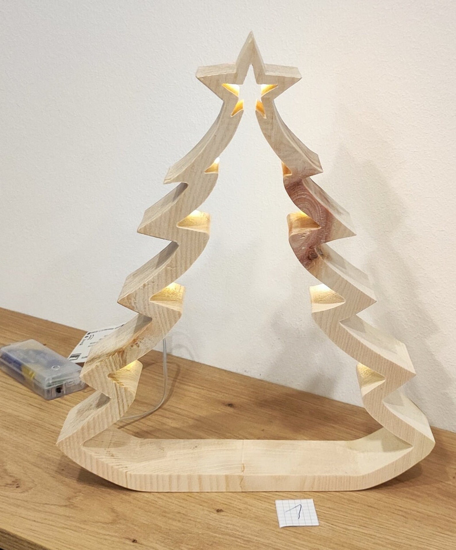 Christmas Tree Made of Solid Pine Wood. Optional Interior LED Lighting ...