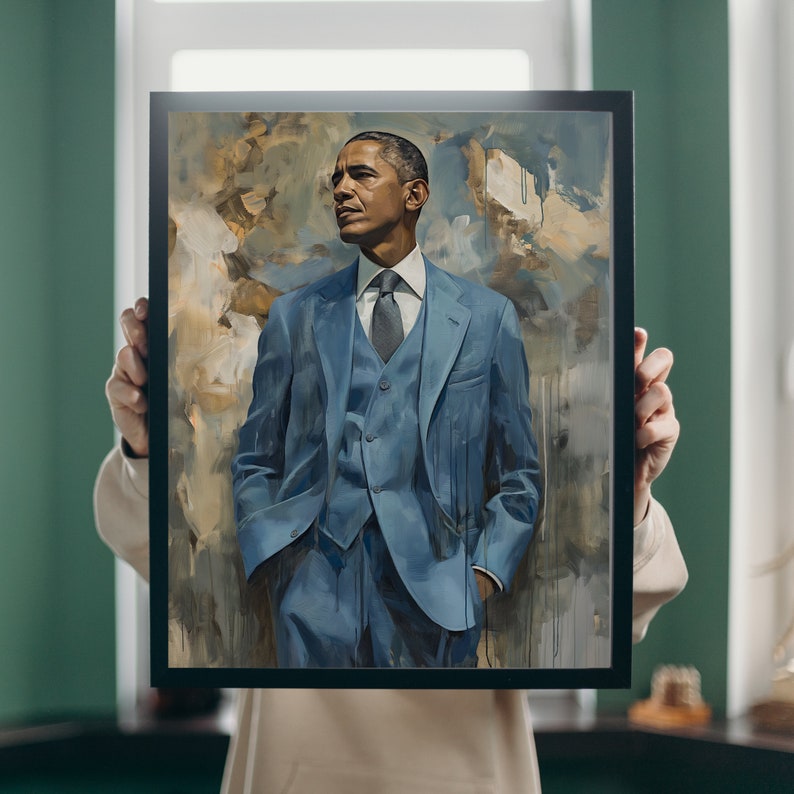 Barack - Barack Obama - Oil Painting - Barack Obama Portrait - Art ...