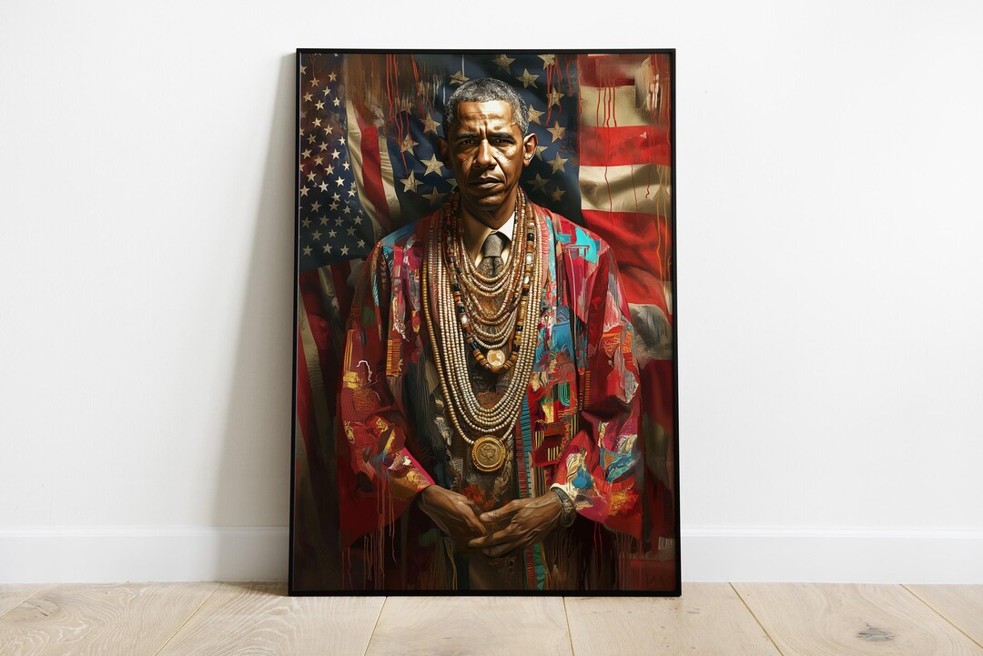 Barack Obama Art Print: Political Oil Painting Portrait - Etsy