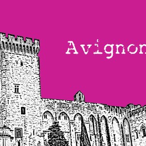 Avignon Print, France Poster, Avignon Skyline, Travel Poster, City ...