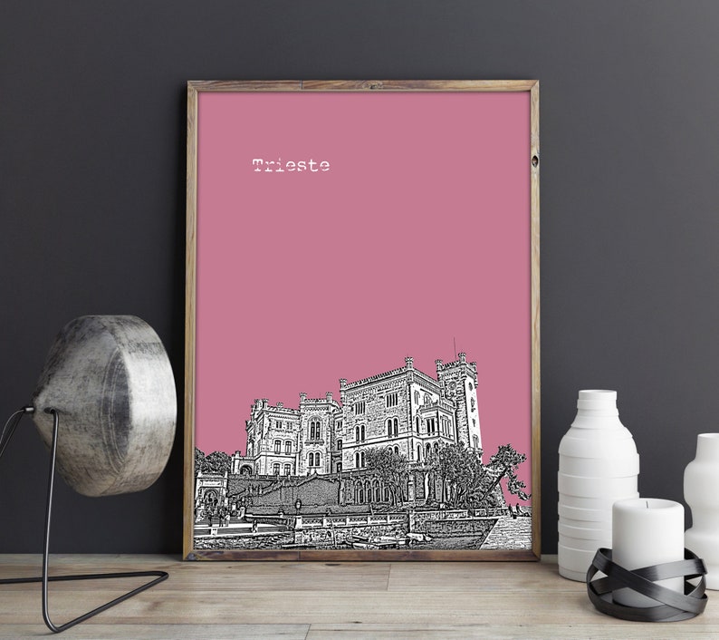 Trieste Print, Italy Poster, Trieste Skyline, Travel Poster, City Print ...
