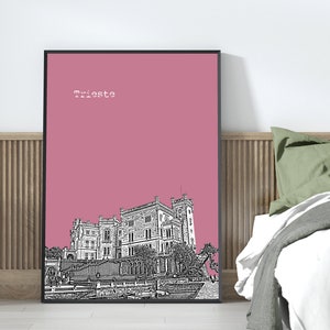 Trieste Print, Italy Poster, Trieste Skyline, Travel Poster, City Print ...