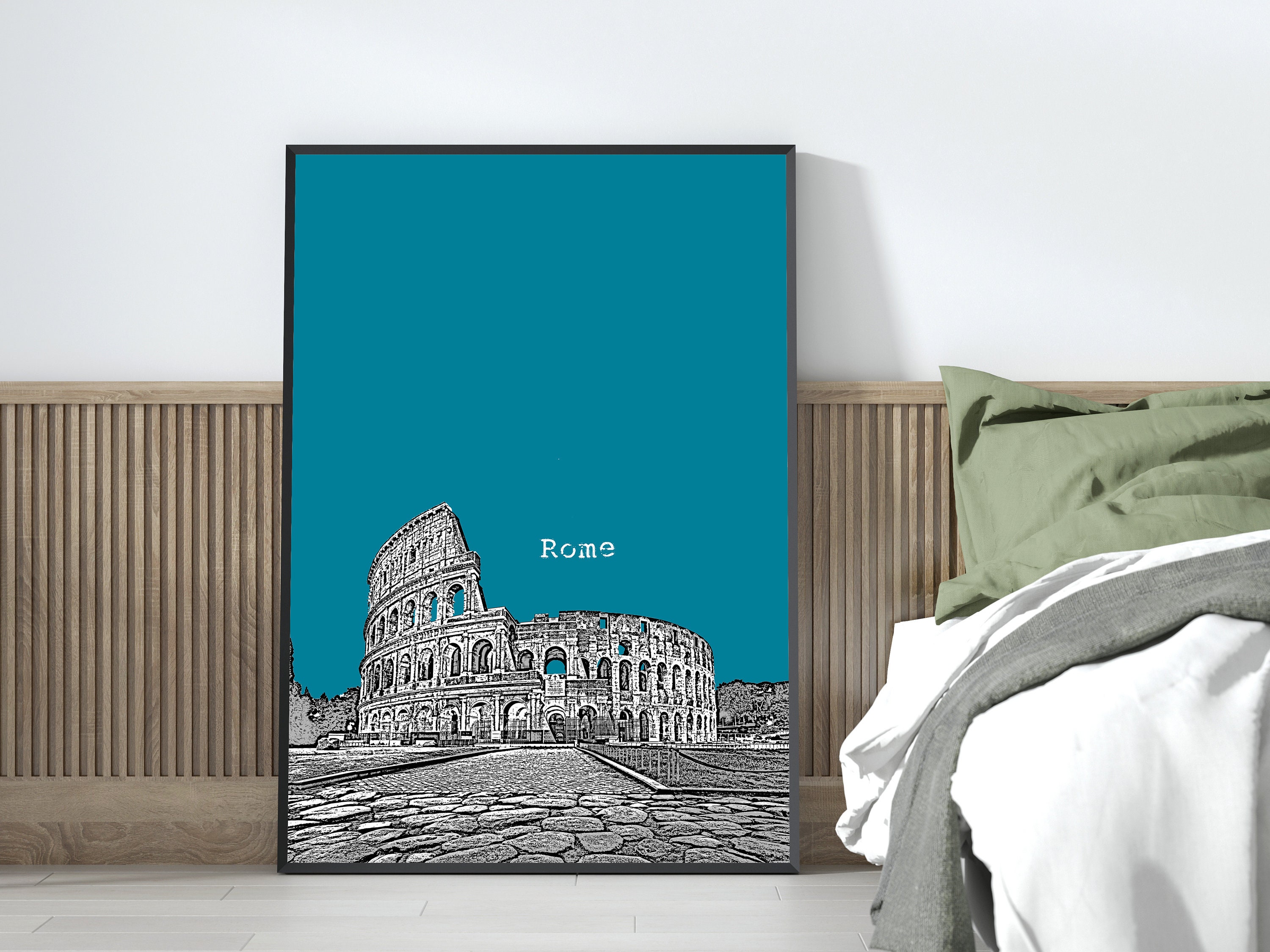 Rome Print, Italy Poster, Rome Skyline, Travel Poster, City Print ...