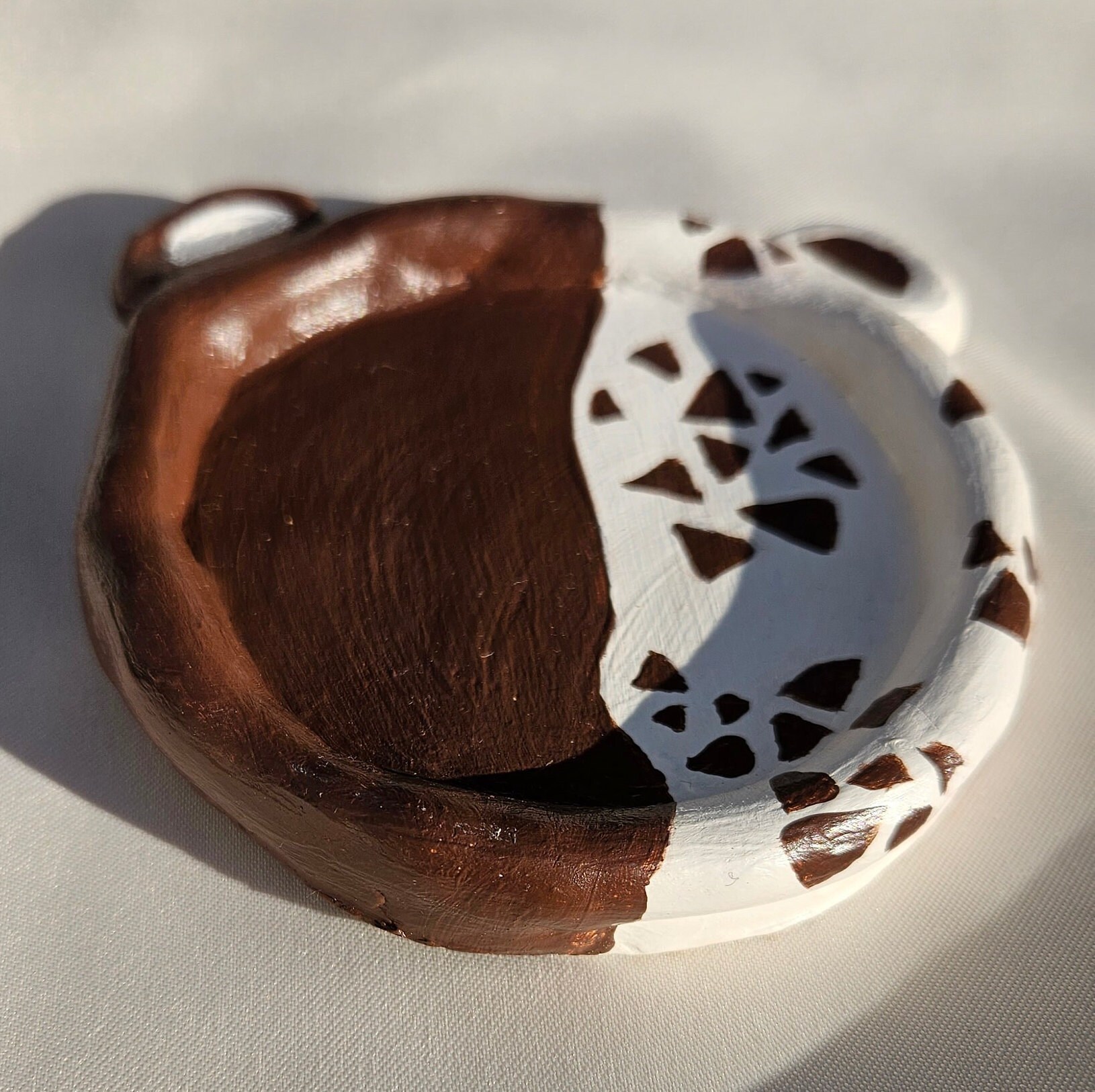 Clay Bear TRINKET TRAY HANDMADE: Circular Jewellery Dish, Decorative ...