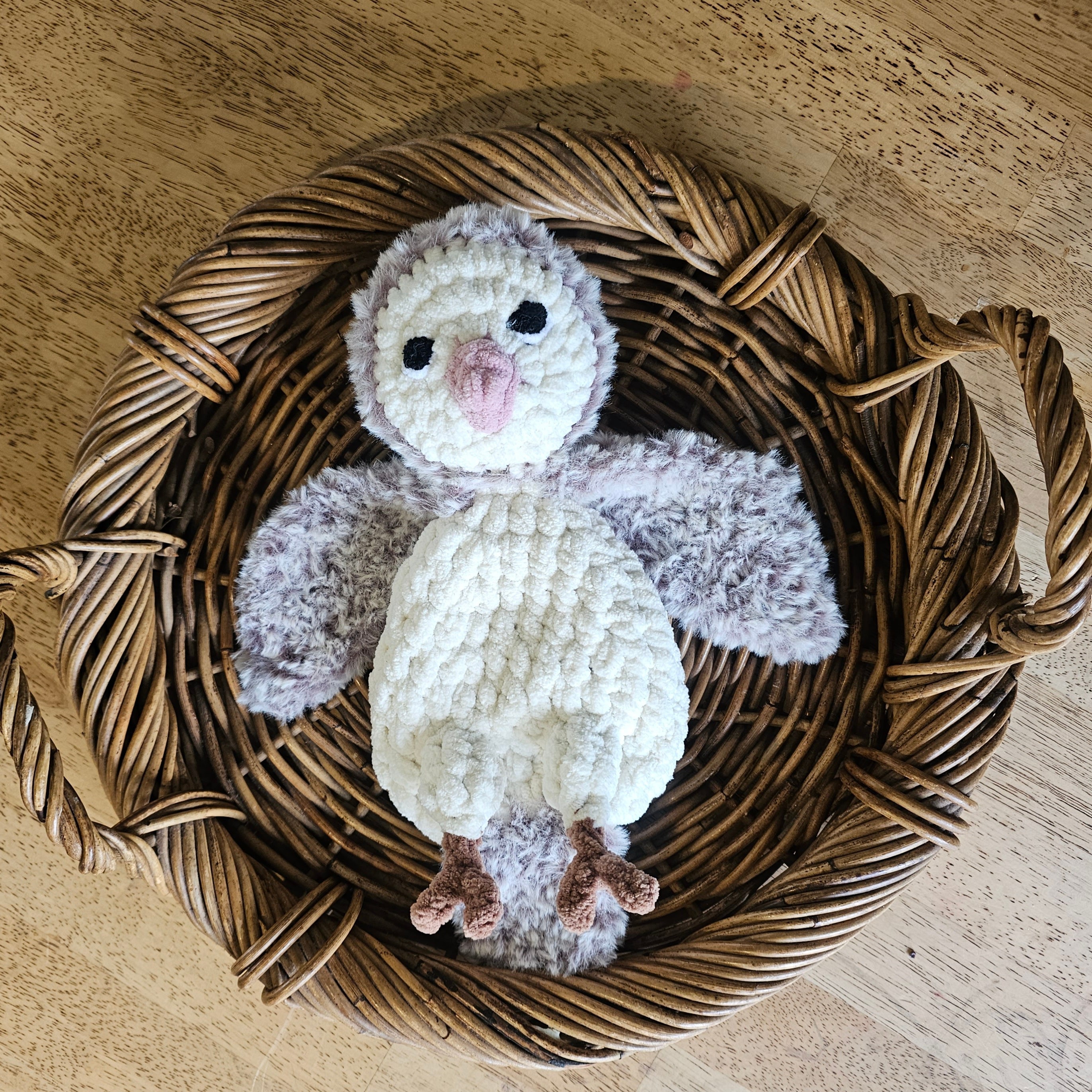 Barn Owl Snuggler Lovey Pattern Crochet Amigurumi Owl - Etsy