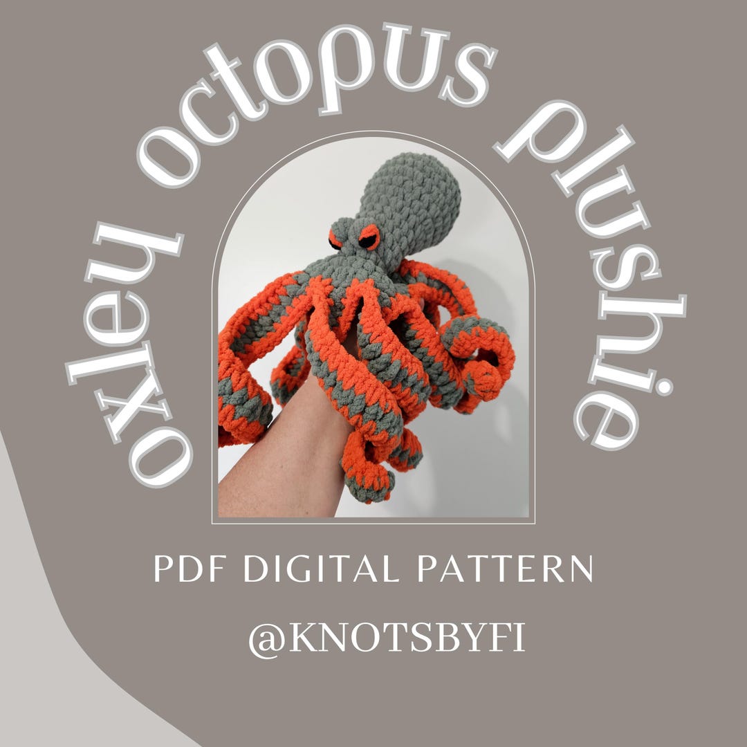 Oxley Octopus, PDF Pattern Amigurimi Crochet, Large, No Sew - Etsy