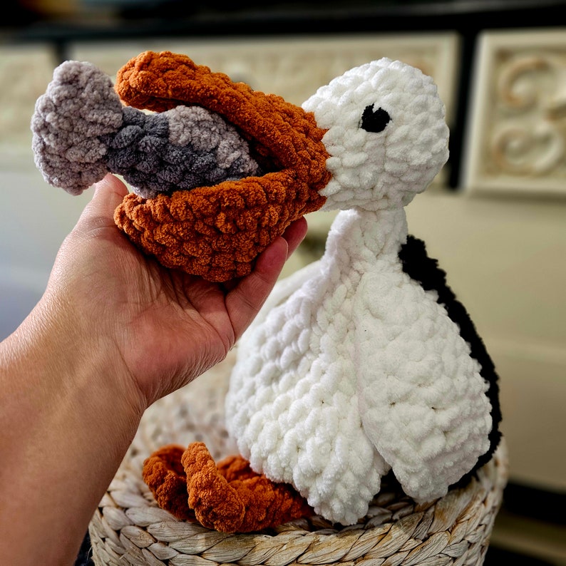 Pelican Crochet Pattern, Amigurimi Pattern, Crochet Pelican, Lovey ...