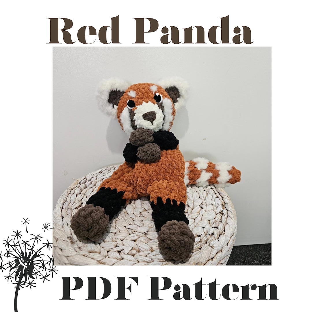 Red Panda Crochet Pattern Lovey Snuggler Amigurimi - Etsy