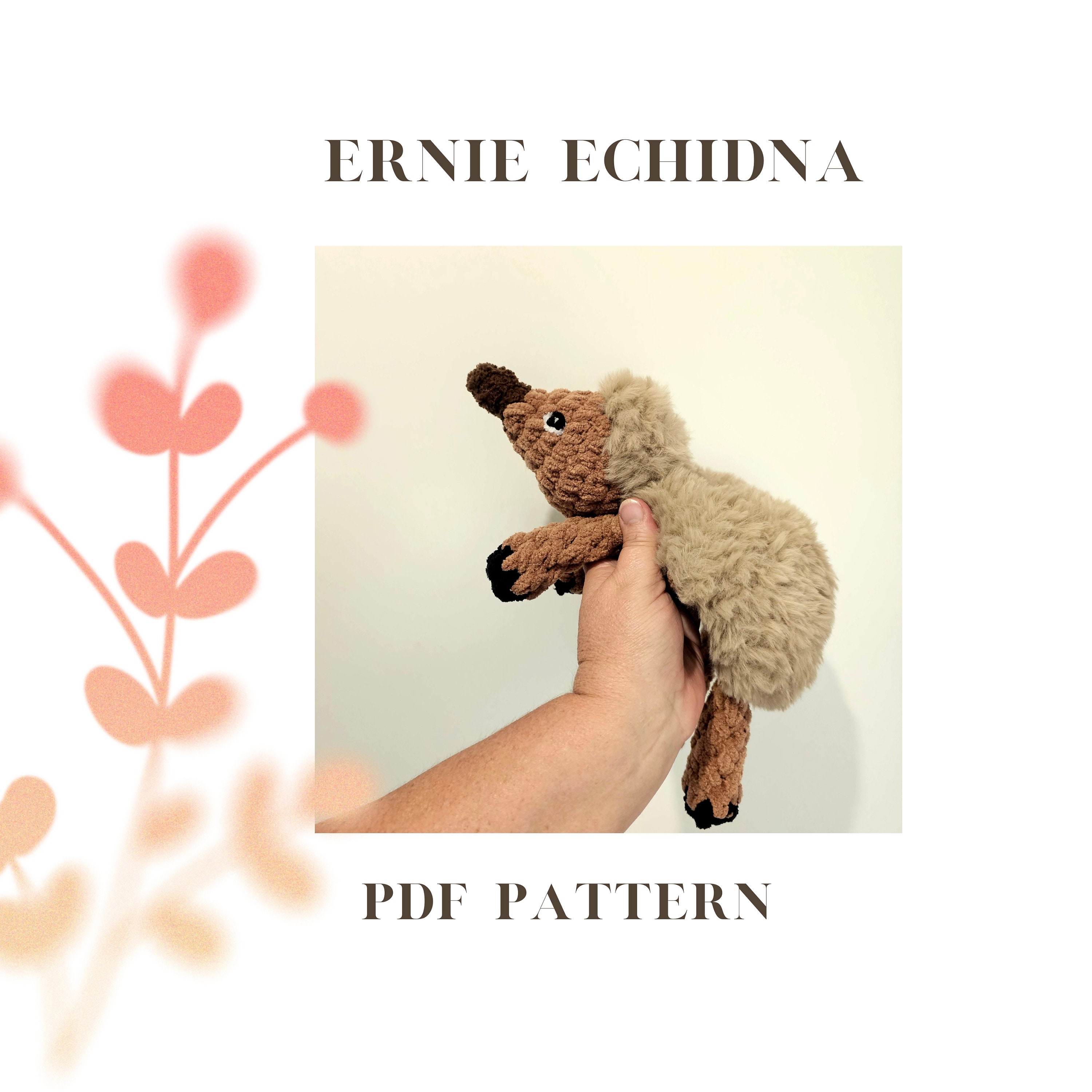 Ernie Echidna PDF Pattern, Snuggler, Amigurimi, Crochet, Lovey, - Etsy