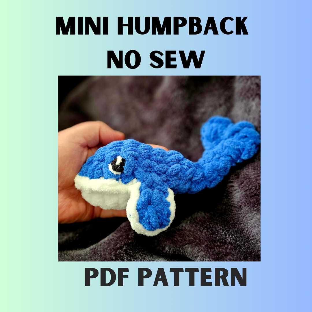 Mini Crochet Pattern, Amigurimi Whale, PDF Pattern, Market Make, No Sew ...