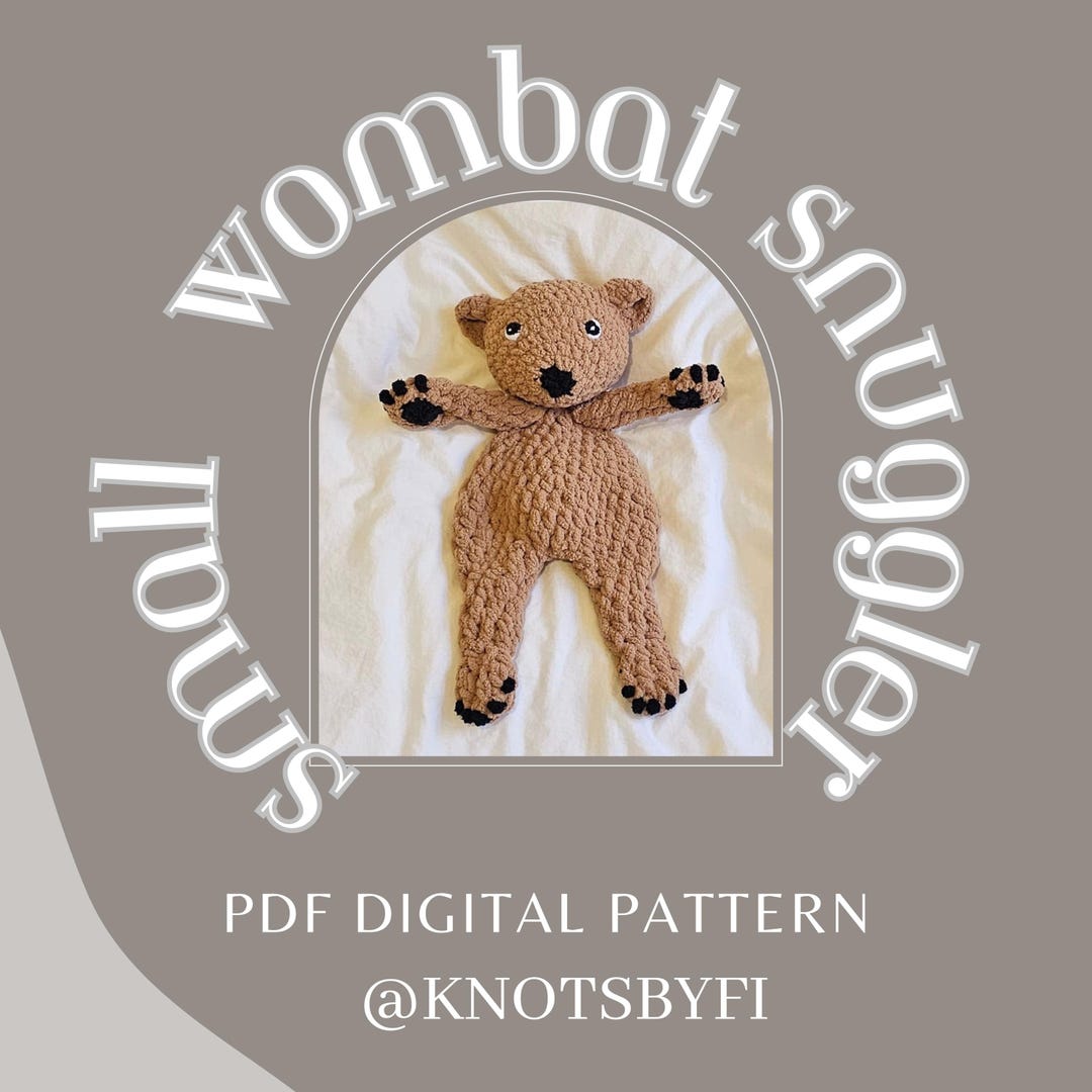 Mini Wilbur Wombat Pattern Crochet Amigurumi Lovey Stuffie Plushie ...