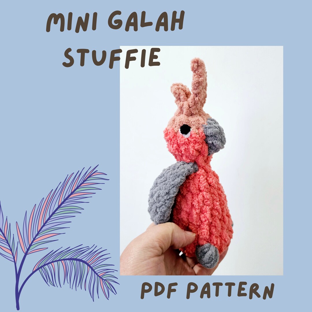 Galah Mini Stuffie Pattern Crochet Amigurumi Plushie - Etsy