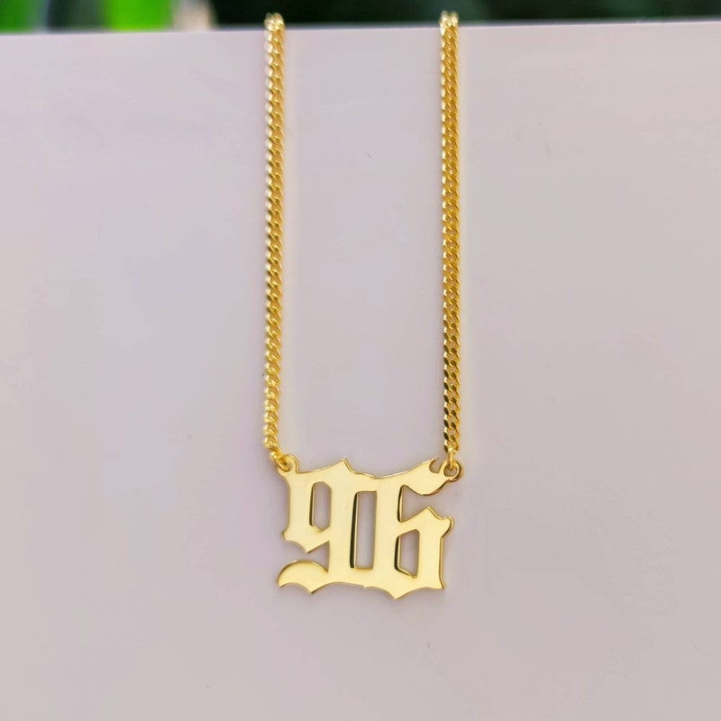 Number Necklace - Etsy