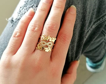 Infinity Name Ring - Etsy