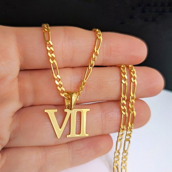 Roman Numeral Necklace - Etsy