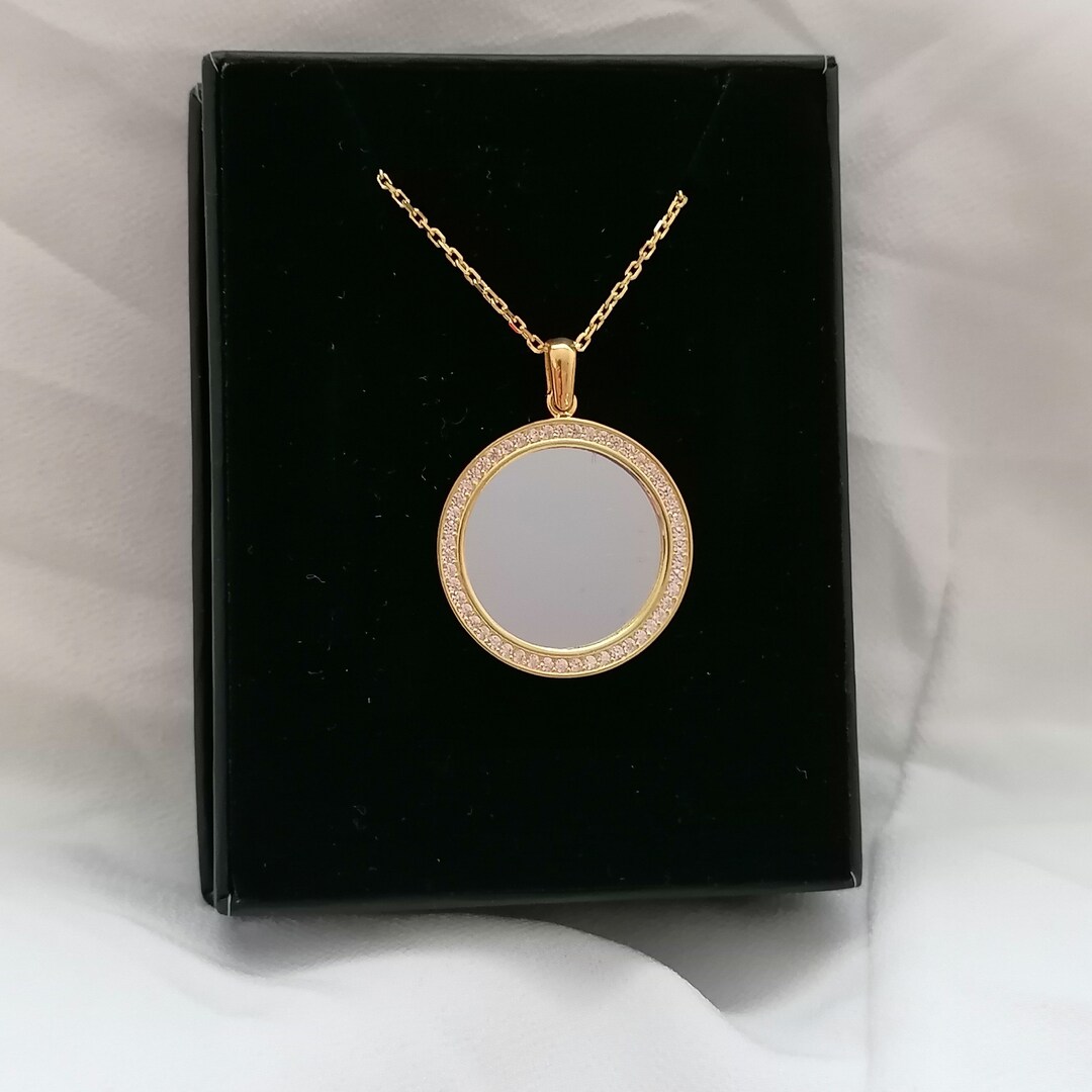 Mirror Necklace for Protection, Mirror Pendant, Witch Jewelry, Talisman ...