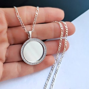 Mirror Necklace, Protection From Evil Eye, Long Chain Necklace, Unique ...