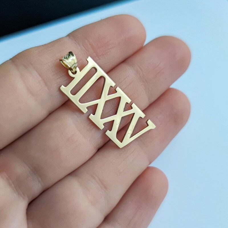 Roman Numeral Necklace - Etsy