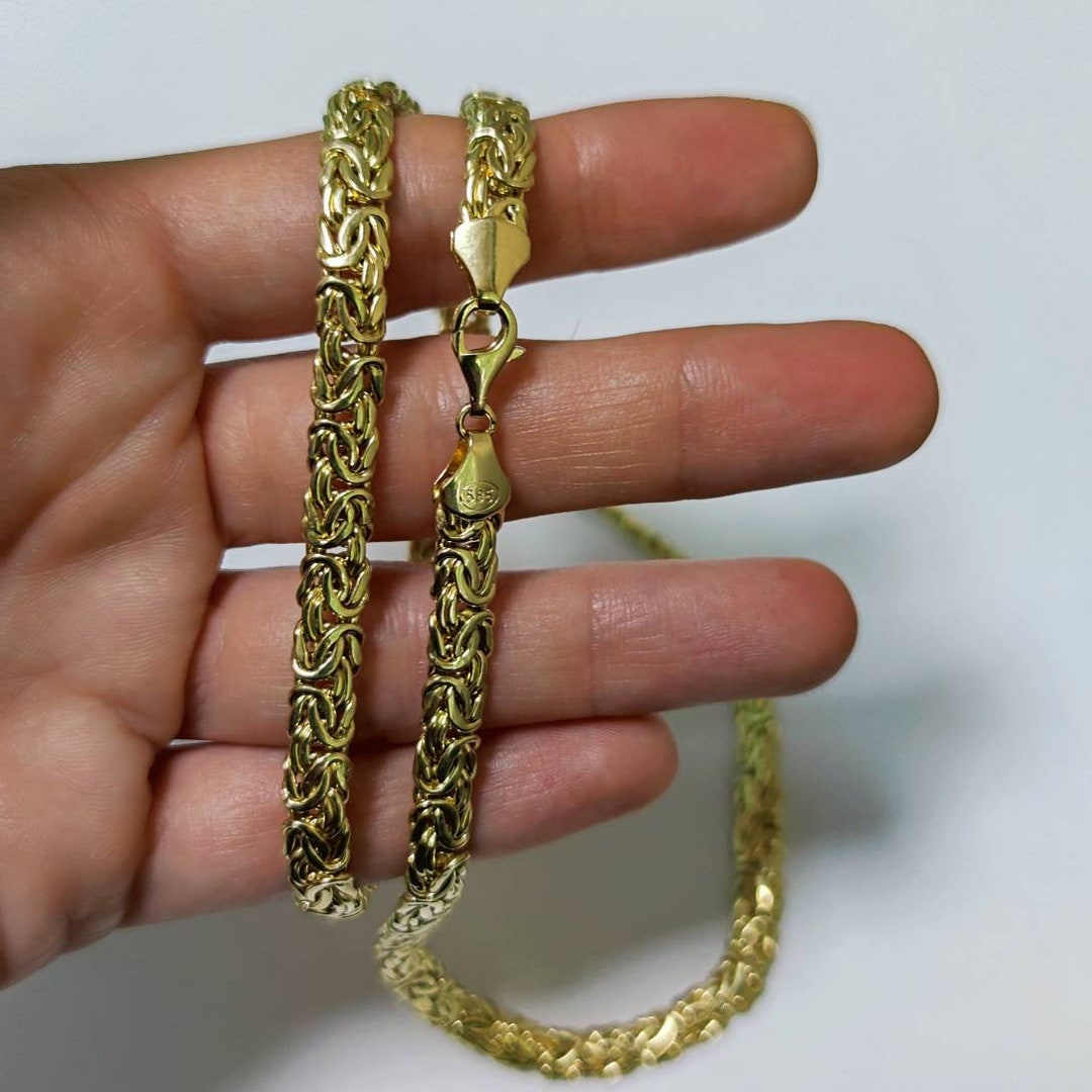Byzantine Chain, 14K Gold Byzantine Necklace, Bali Jewelry, Necklace ...