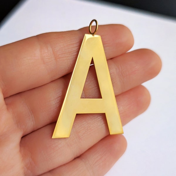 Extra Large Initial Pendant - Etsy