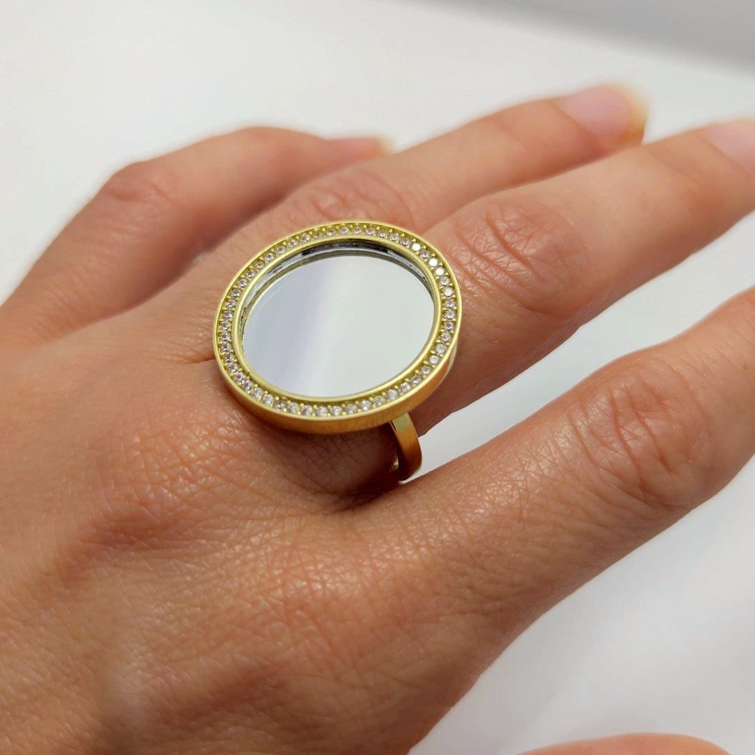 Mirror Ring for Protection, Silver Ring, Witch Jewelry, Talisman Amulet ...