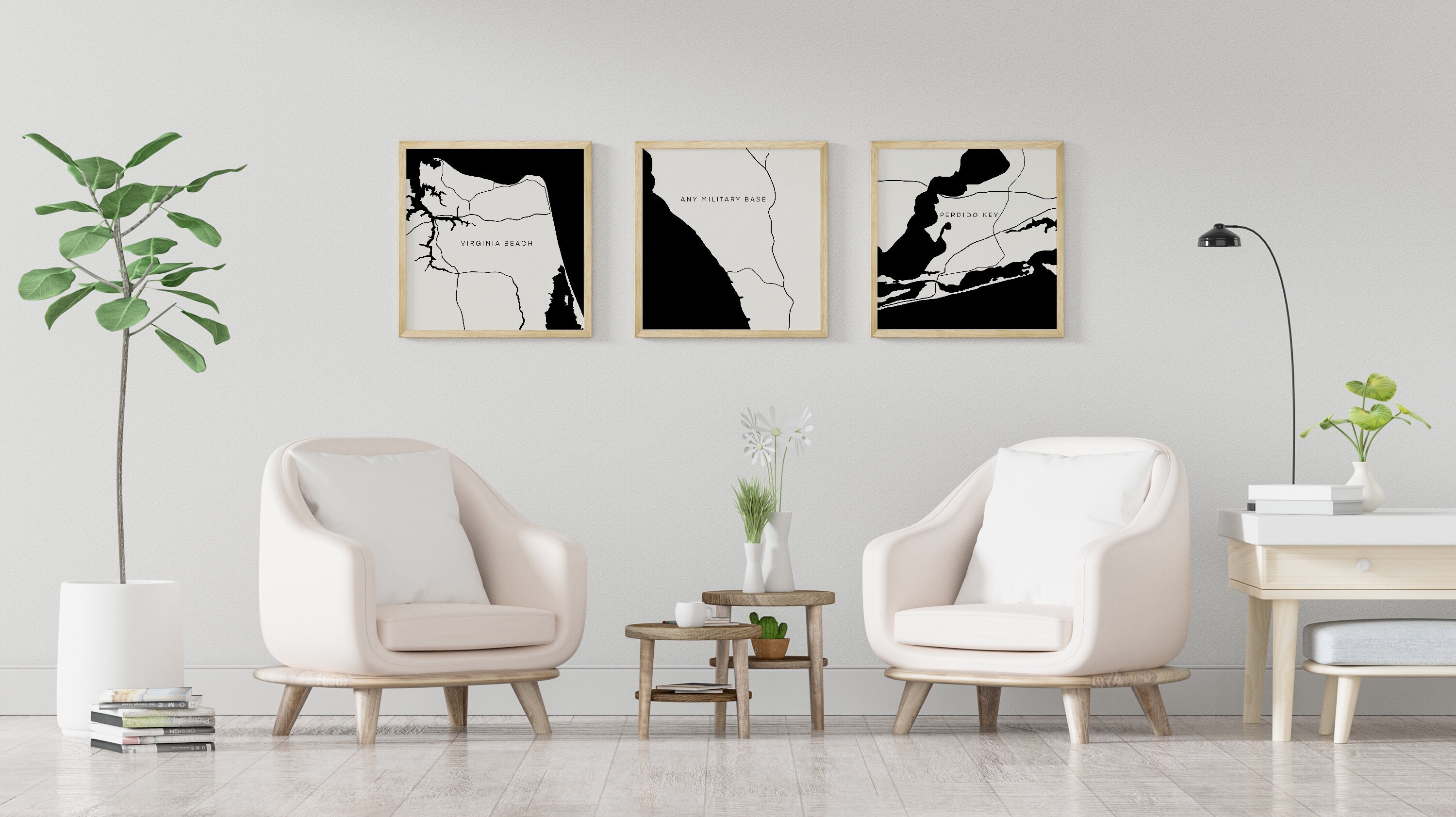 Custom MILITARY BASE MAP, Abstract Art, Personalized Dates, Minimal ...